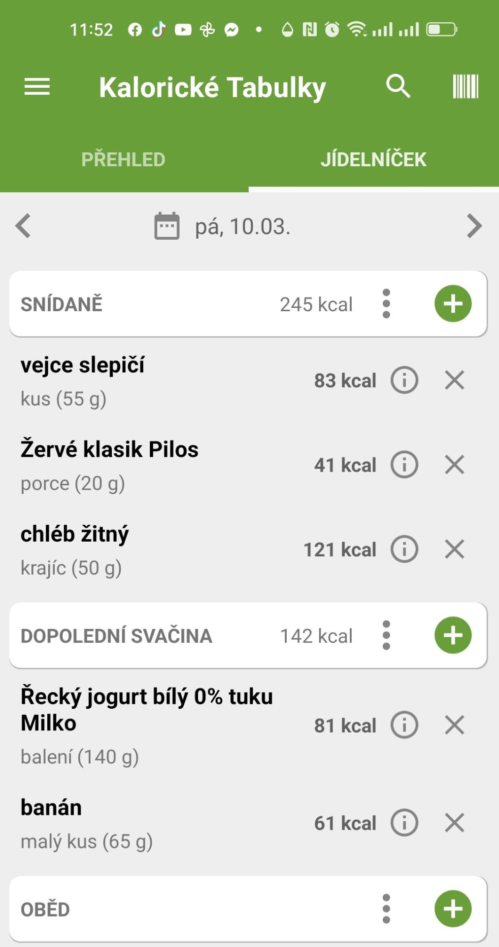 Kalorické tabulky :: Fit No Stress